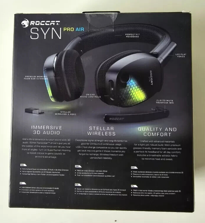 ROCCAT Syn Pro Air Wireless Over-Ear Gaming Headset 731855541508 | eBay UK