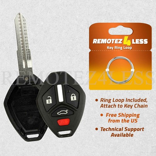 New 4 Button Remote Key Fob Case Uncut Blade For Mitsubishi 07-13 ...