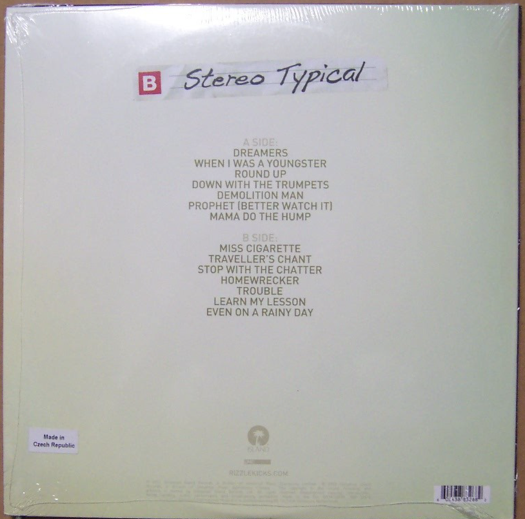 RIZZLE KICKS - STEREO TYPICAL - FACTORY SEALED 2011 LP COLORED VINYL ...