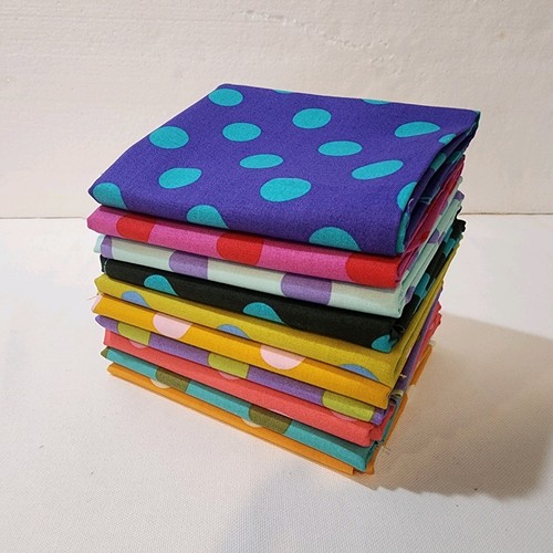 Tula Pink, Quilting Cotton Fabric Bundle, Pom Poms , 10 prints 1/2 yds ...