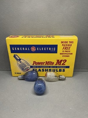 General Electric GE M2 Power Mite Flash Bulbs. Box of 12 | eBay