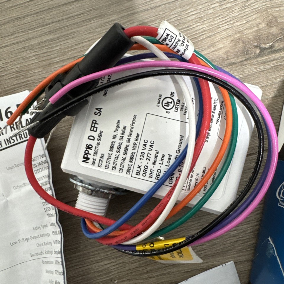 Acuity Controls NPP16 D EFP SA NLight Power Relay Pack 120-277VAC 50 ...