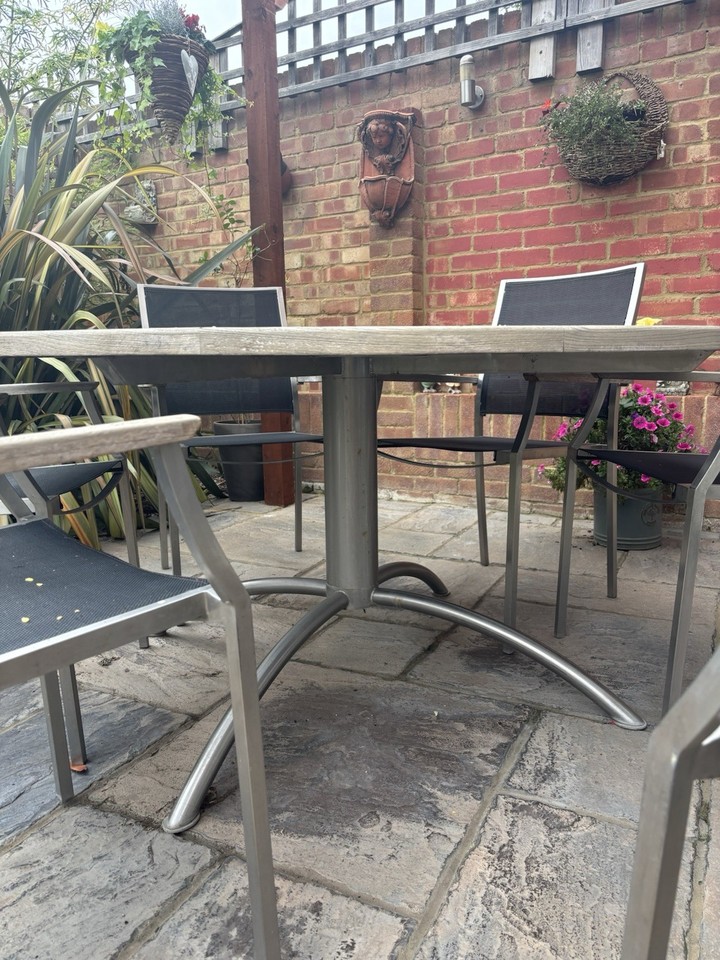Neptune Round Graden Table With 6 Chairs | eBay UK