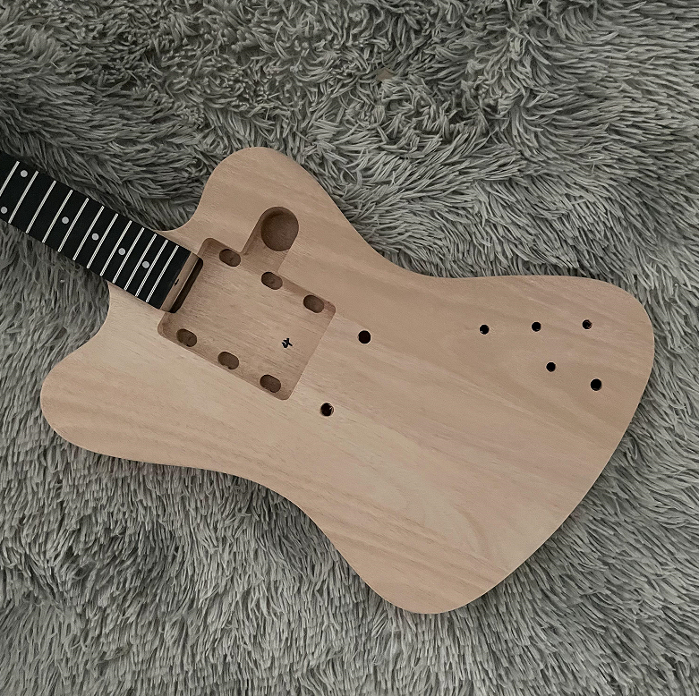 Unfinished Non-Firebird Electric Guitar DIY Mahogany Body Kit Chrome ...