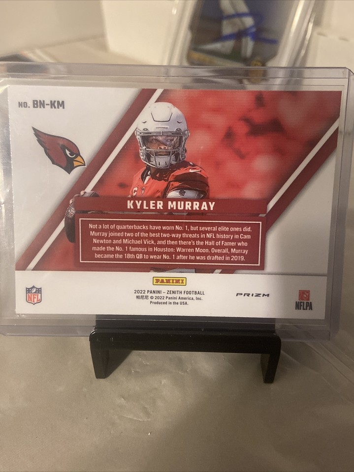 KYLER MURRAY 2022 ZENITH football BEHIND THE NUMBERS PRIZM SP #BN-KM ...
