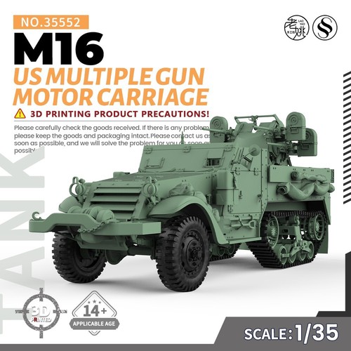 SSMODEL SS35552 1/35 Military Model Kit US M16 Multiple Gun Motor ...