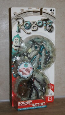 Robots Action Figures Rodney Copperbottom et RATCHET Mattel 2004 Neuf ...