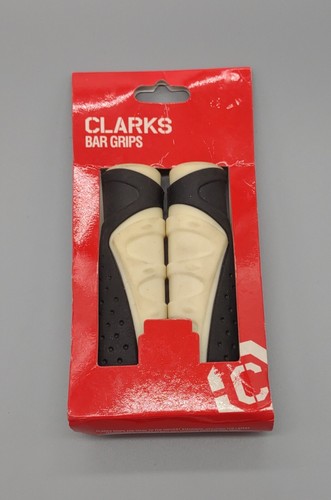 Clarks Bike Handlebar Grips Grip 7/8 in 1x Pair Black White Rubber | eBay