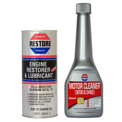 400ml Ametech ENGINE RESTORER + MOTOR CLEANER Flushing Oil for 2 Litre ...