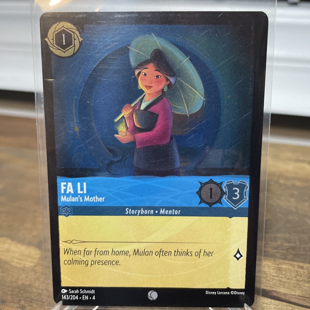 Mulan Mother Disney Lorcana Fa Li Mulan's Mother 143/204 Foil