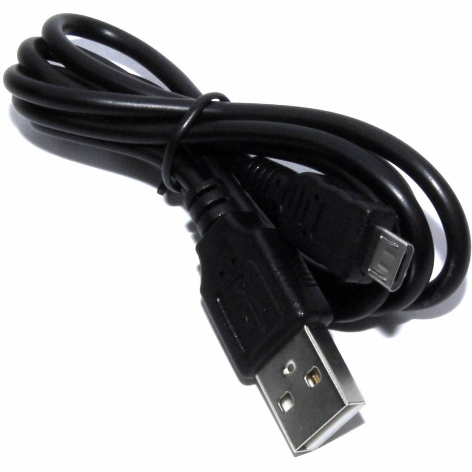 80cm USB A Male - Micro B male Cable Lead Black Leonardo Arduino Flux ...