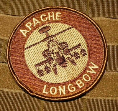 GUNSHIP Red Skins Boeing ATTACK HELICOPTER AH-64 APACHE LONGBOW velkrö ...