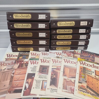 Lot of 10 Woodsmith Magazine Binders - 111 Issues Total (Some Loose ...