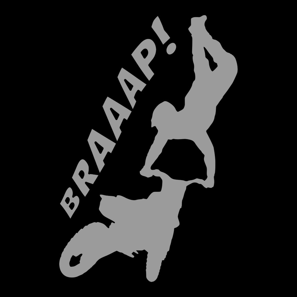 Braaap Sticker - Motocross Dirt Bike Off Road Cycle Decal - Choose ...