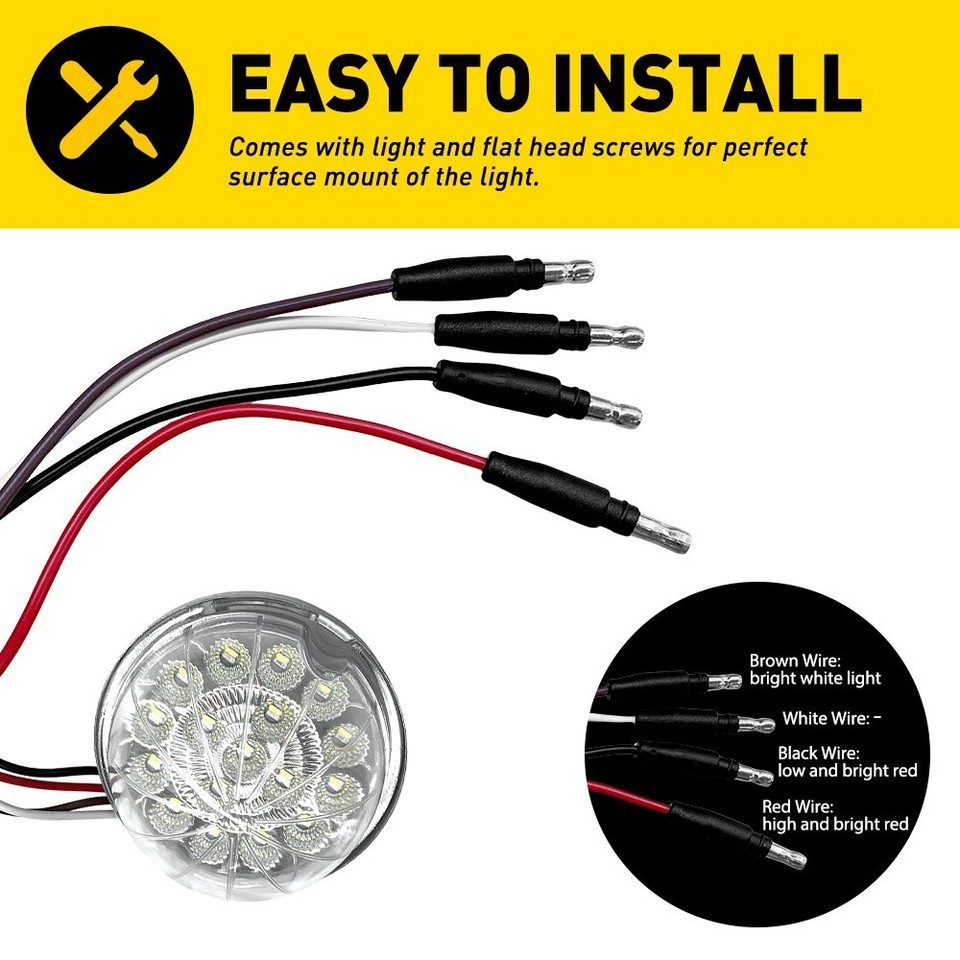 LED Watermelon Lights Side Marker Clearance Brake Turn Signal Lamp ...