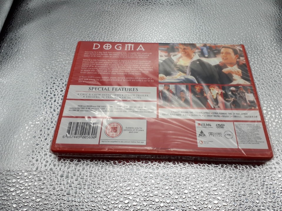 DOGMA RED COVER DVD Matt Damon Ben Affleck Kevin Smith Movie Film UK R2 ...