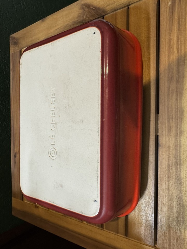 Le Creuset Heritage Stoneware 1-Piece Rectangular Dish, Cerise Red | eBay