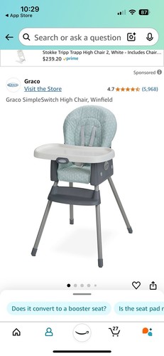 Graco Simple Switch Highchair 2 In 1 | eBay