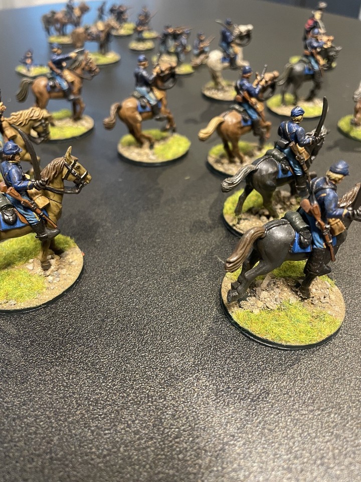 Painted 28mm ACW Union Cavalry, Perry miniatures | eBay UK