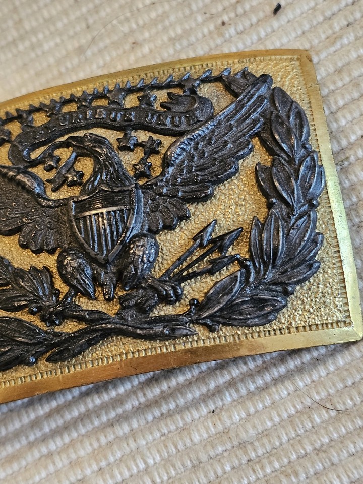 1851 Model Army Civil War Era Two Piece Officer Grade Belt Buckle L@@K ...