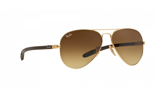 Ray-Ban RB8307 112/85 Gold Aviator Brown Gradient 58-14-140mm Unisex ...