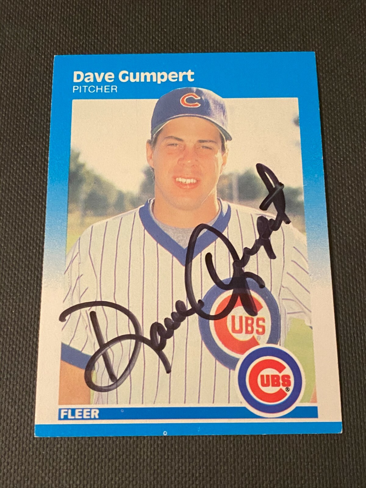 Dave Gumpert Signed 1987 Fleer Card Auto Chicago Cubs Autograph ...