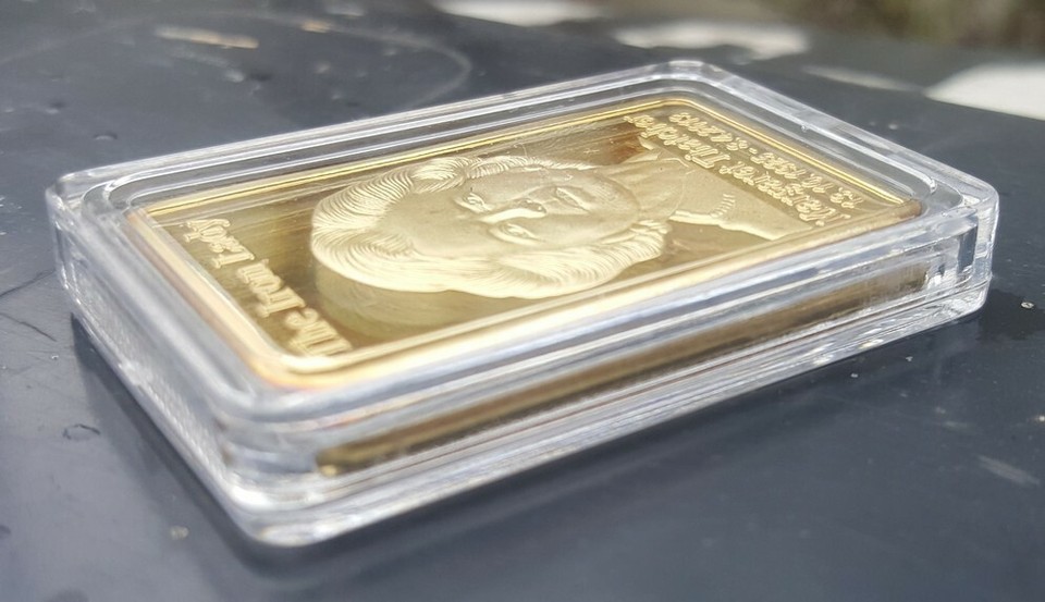 Margaret Thatcher Gold Bar Union Jack Ingot Crown Iron Lady Brexit liz ...