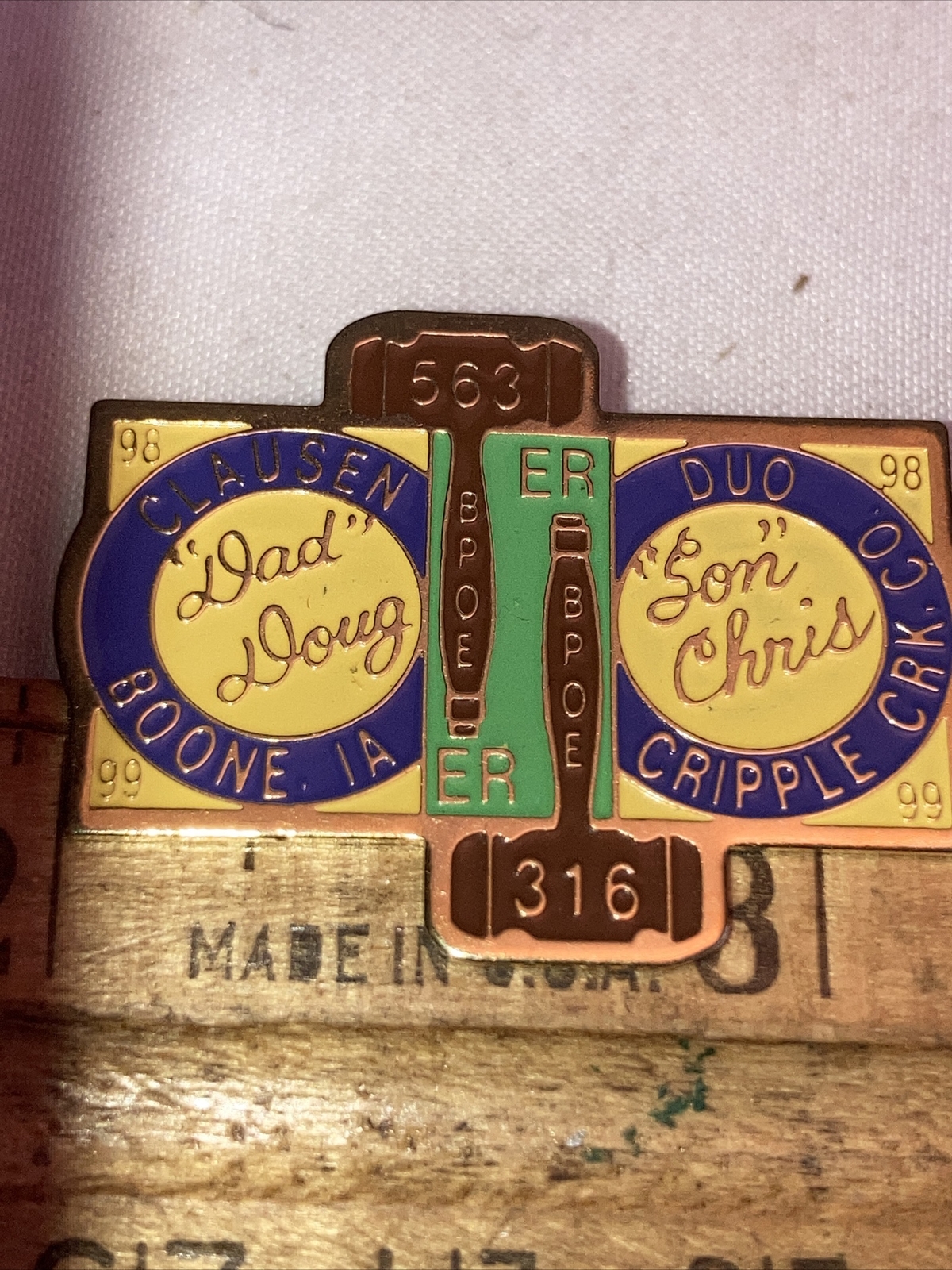 BPOE Clausen Dad Doug ER Boone IA.Elks #563 Son Chris ER Cripple Creek ...