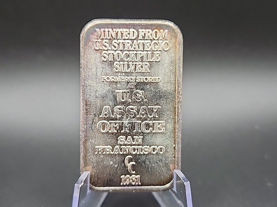 1981 1 Oz 999 Silver U.S.Assay Office San Fran US Strategic Stockpile ...