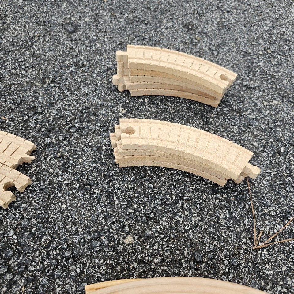 Maxim Wooden Train Track Lot 100+ Pc Brio Thomas Compatible Bridges ...