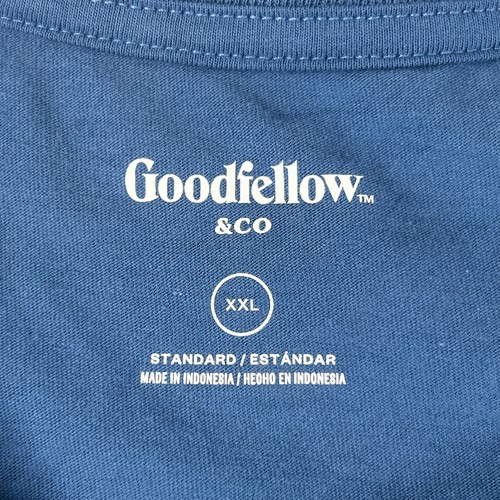 Goodfellow & Co Men's Short Sleeve T-Shirt Blue Standard Fit Cotton XXL ...