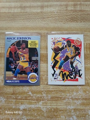 Magic Johnson 1990-91 Hoops Lot 4 Set Los Angeles Lakers | eBay