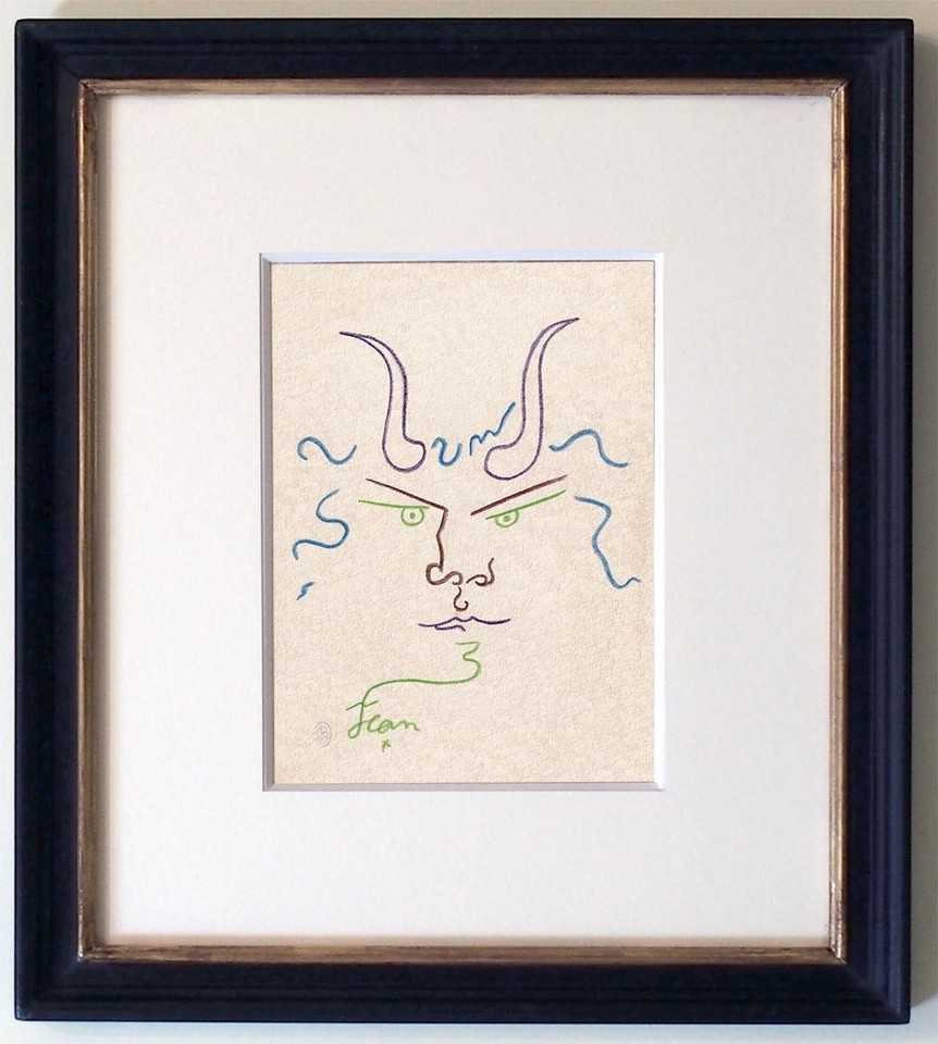 Jean Cocteau Drawing Male French Sketch Classical Greek faun faune ...