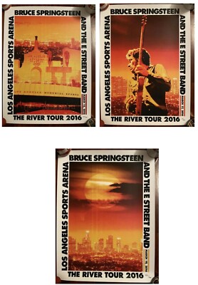 Bruce Springsteen Original numbered Poster Los Angeles River Tour 2016 ...