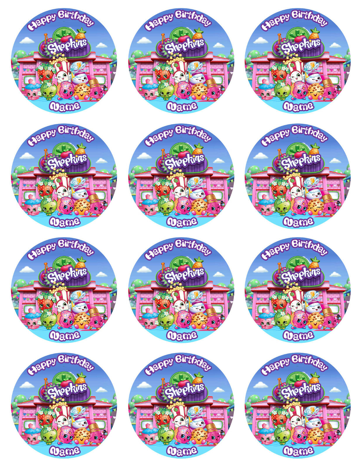 SHOPKINS Edible Cake topper Party image | eBay