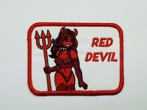 Quality Iron/Sew on RED DEVIL patch biker She demon sexy minx | eBay ...