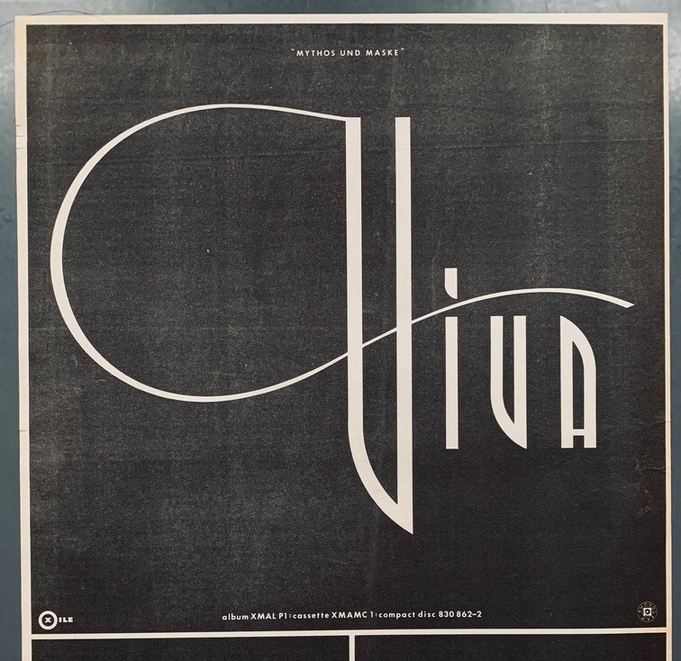 XMAL DEUTSCHLAND vintage 1987 POSTER ADVERT VIVA 4AD | eBay