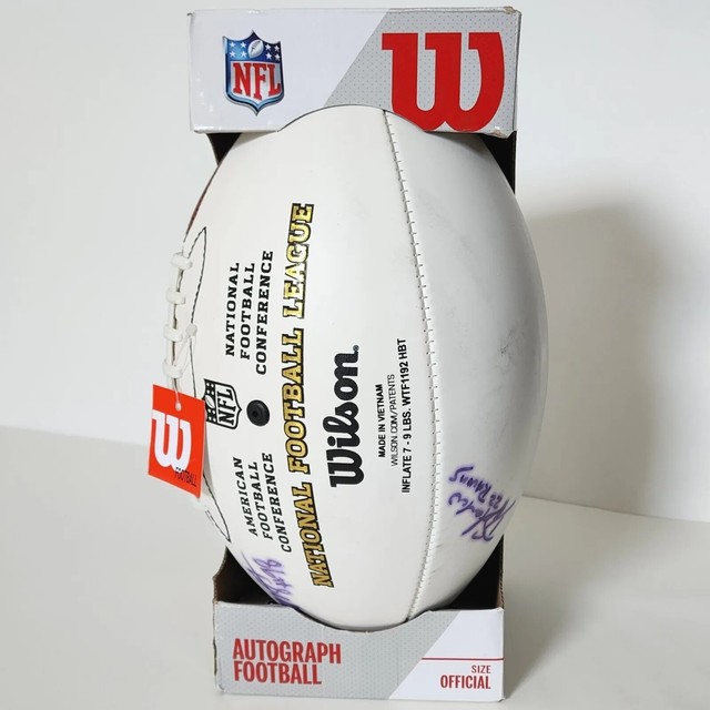 Wilson Official F1192R NFL 3 White Panel Autograph Football With Tags ...
