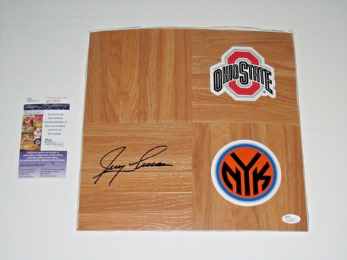 Jerry Lucas signed New York Knicks HOF Floorboard JSA Ohio State ...