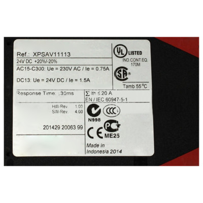 New For XPSAV11113 Safety Relay 24VDC 3NO+3NO 11LED | eBay