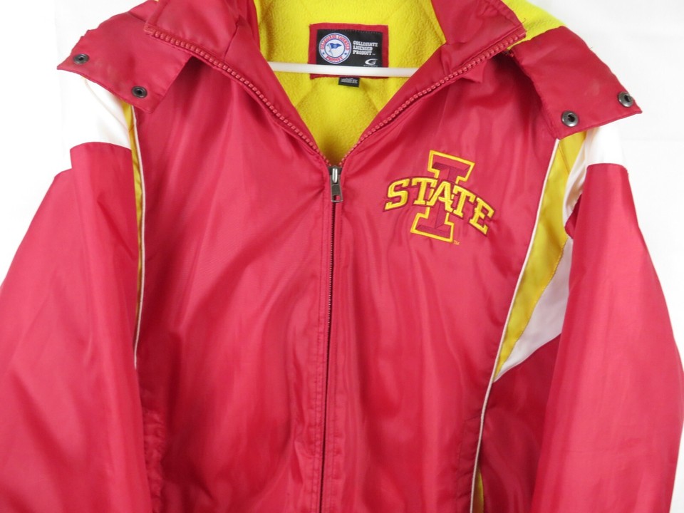 Iowa State NCAA College Football Fan men's Red yellow Hooded Jacket L ...