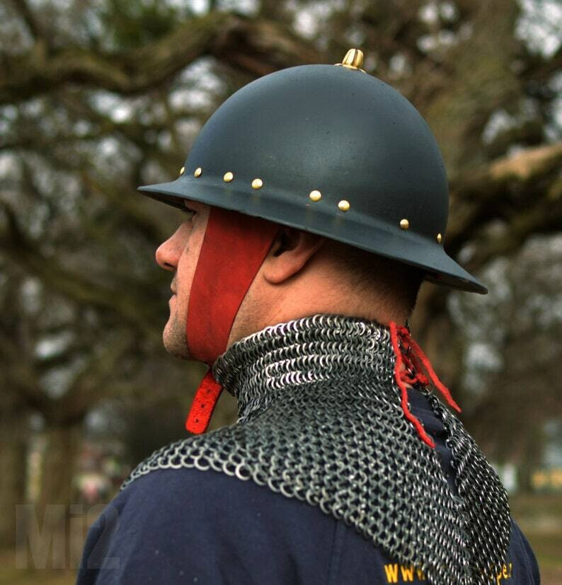 Christmas fantasy Helmet Sca Larps Medieval Armor Helmet with brass ...