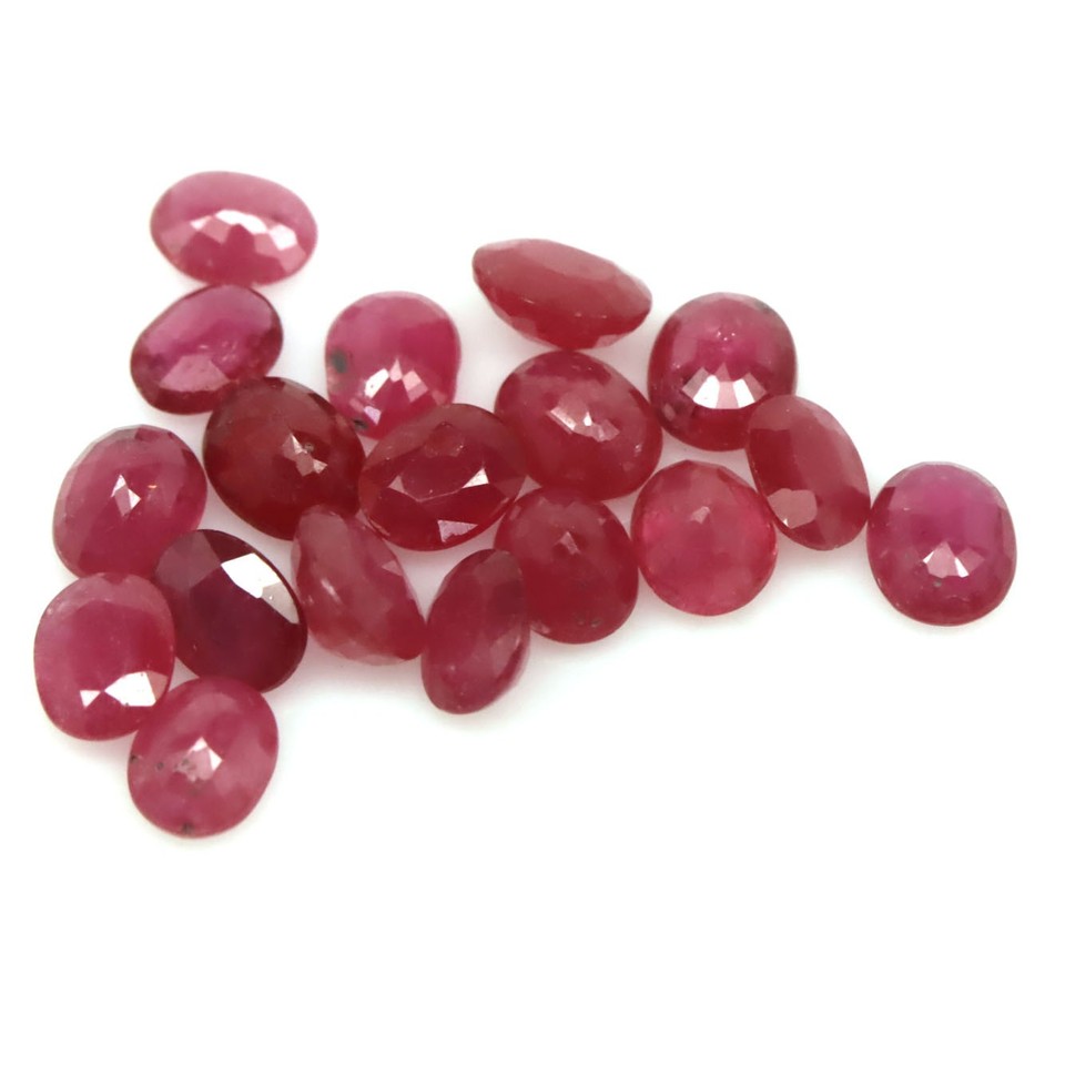 7.68 CT. Heated 18Pcs Red Ruby Madagascar Oval | eBay
