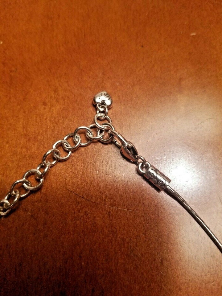 Brighton Scroll Heart Silver Tone Necklace EUC | eBay