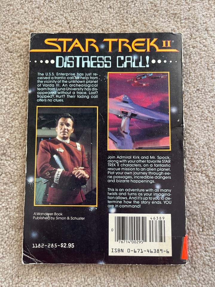 Star Trek II: Distress Call Plot-Your-Own-Adventure CYOA Book William ...