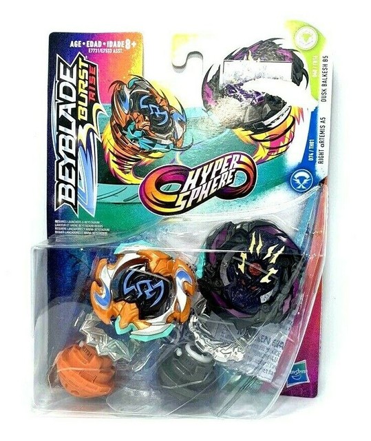 Beyblade Burst Rise Hypersphere Dusk Balkesh B5 and Right Artemis A5 ...