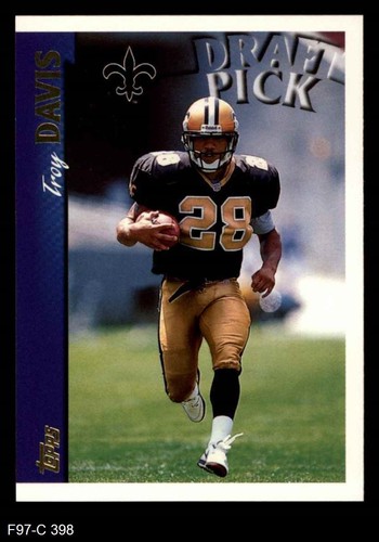 1997 Topps #398 Troy Davis Saints RC SHORT-PRINT Iowa St 8 - NM/MT | eBay