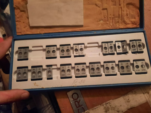 used tesa thread measuring wires with missing parts , 6.35mm spindle ...