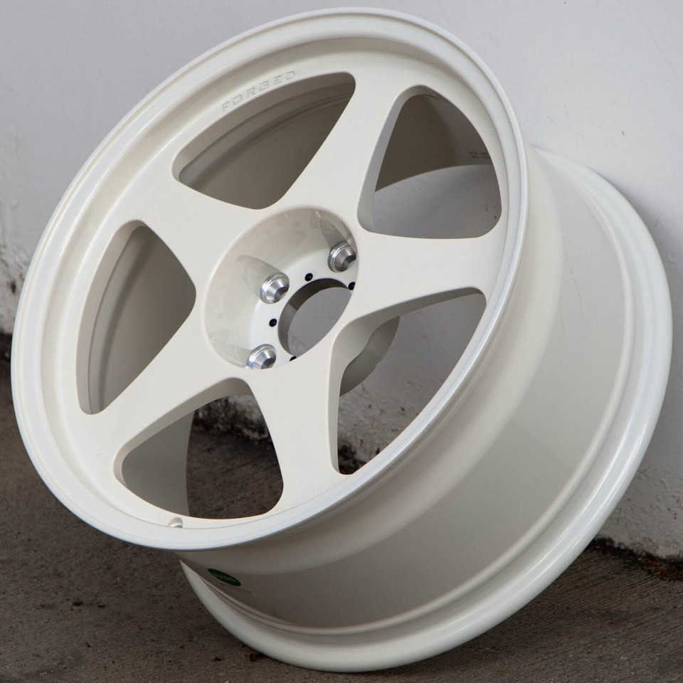 1 R6061 FORGED R1 18X8.5 5X108 +35 CHAMPIONSHIP WHITE WHEEL | eBay