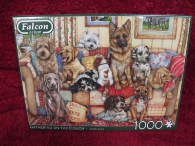 Falcon 1000 Piece Jigsaw Puzzle Gathering On The Couch Hard to Find | eBay